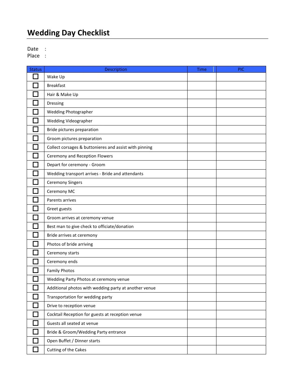 Wedding Checklist Pdf Free Download Aashe Free 10 Sample Wedding