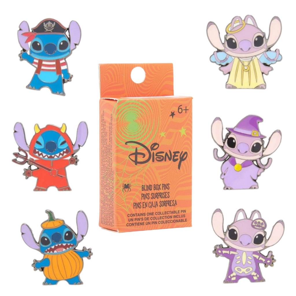 Loungefly Disney Stitch And Angel Halloween Blind Box Pins Derwin