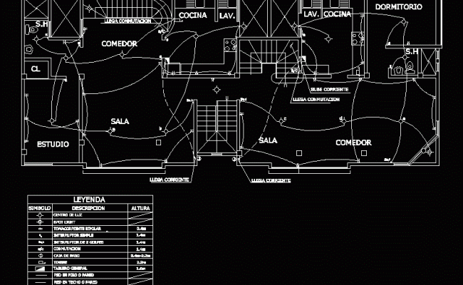 Instalacion Electrica De Vivienda Dwg Block For Autocad Designs Cad