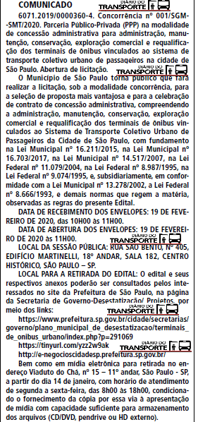 Em Primeira MÃo Prefeitura De São Paulo Lança Licitação De Concessão