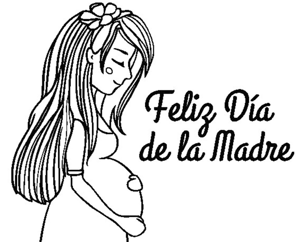 Imagenes Para Colorear Feliz Dia Mama Impresion Gratuita