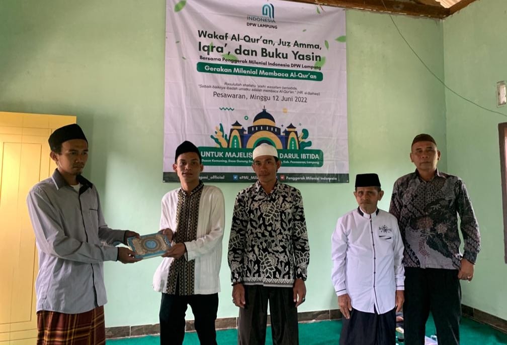 Penggerak Milenial Indonesia Wilayah Lampung Gelar Waqaf Al Quran