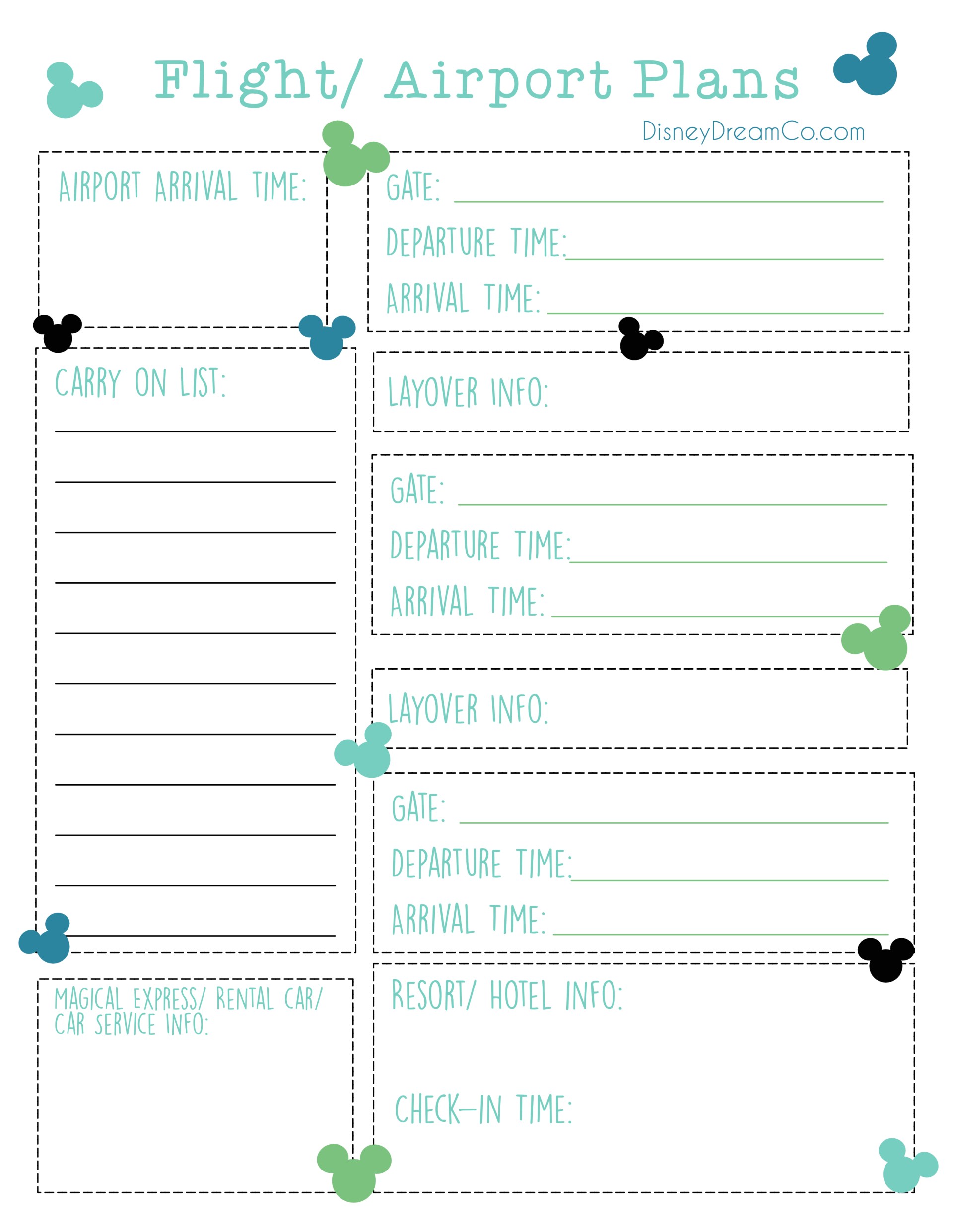 Disney World Free Planning Printables Disney World Planner Disney