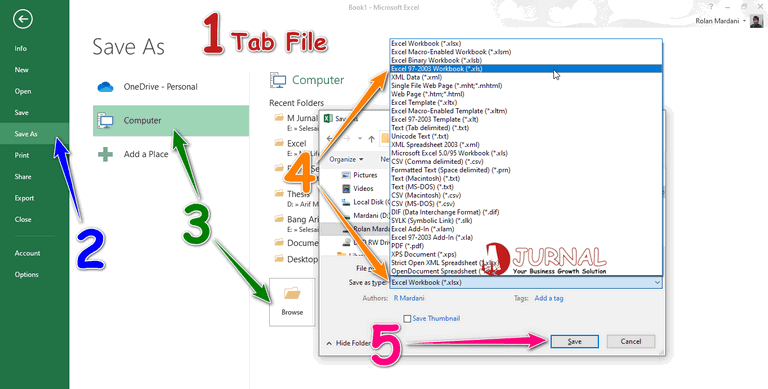 How To Save As Excel In Format 97 2003 Automatically M Jurnal En