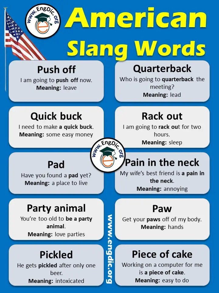222 American Slang Words List With Meaning And Sentences Engdic Hot