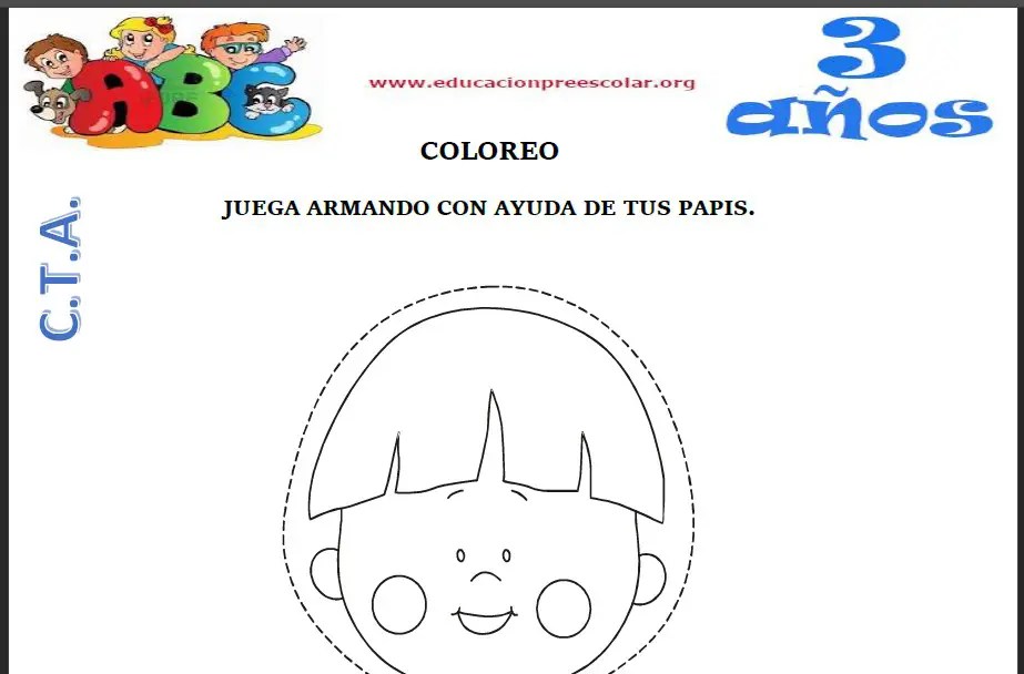 Armar Pegar Preescolar Partes Del Cuerpo Para Niños Plan De Clase El