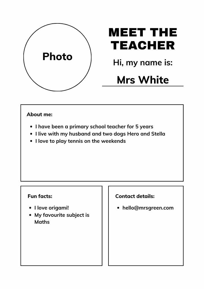 Meet The Teacher Templates Edutechspot