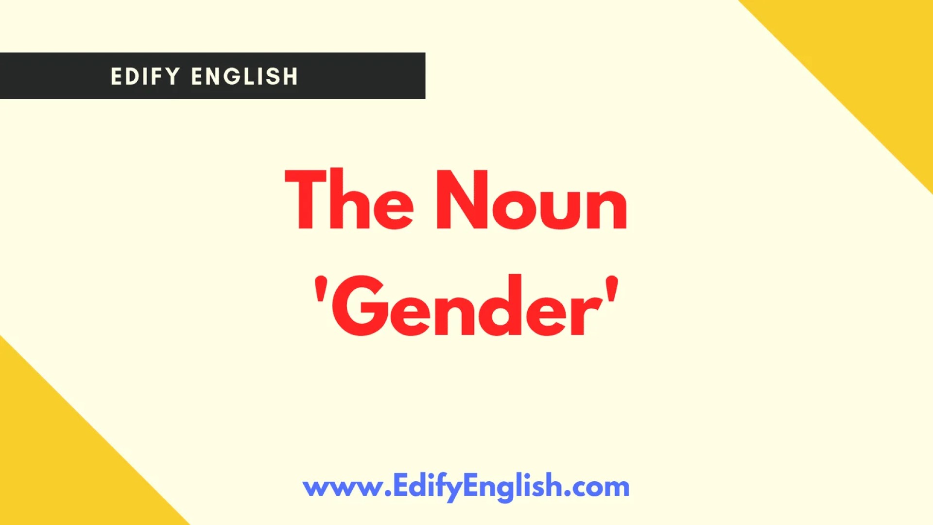 Noun Gender Explained With Examples English Grammar And Vocabulary