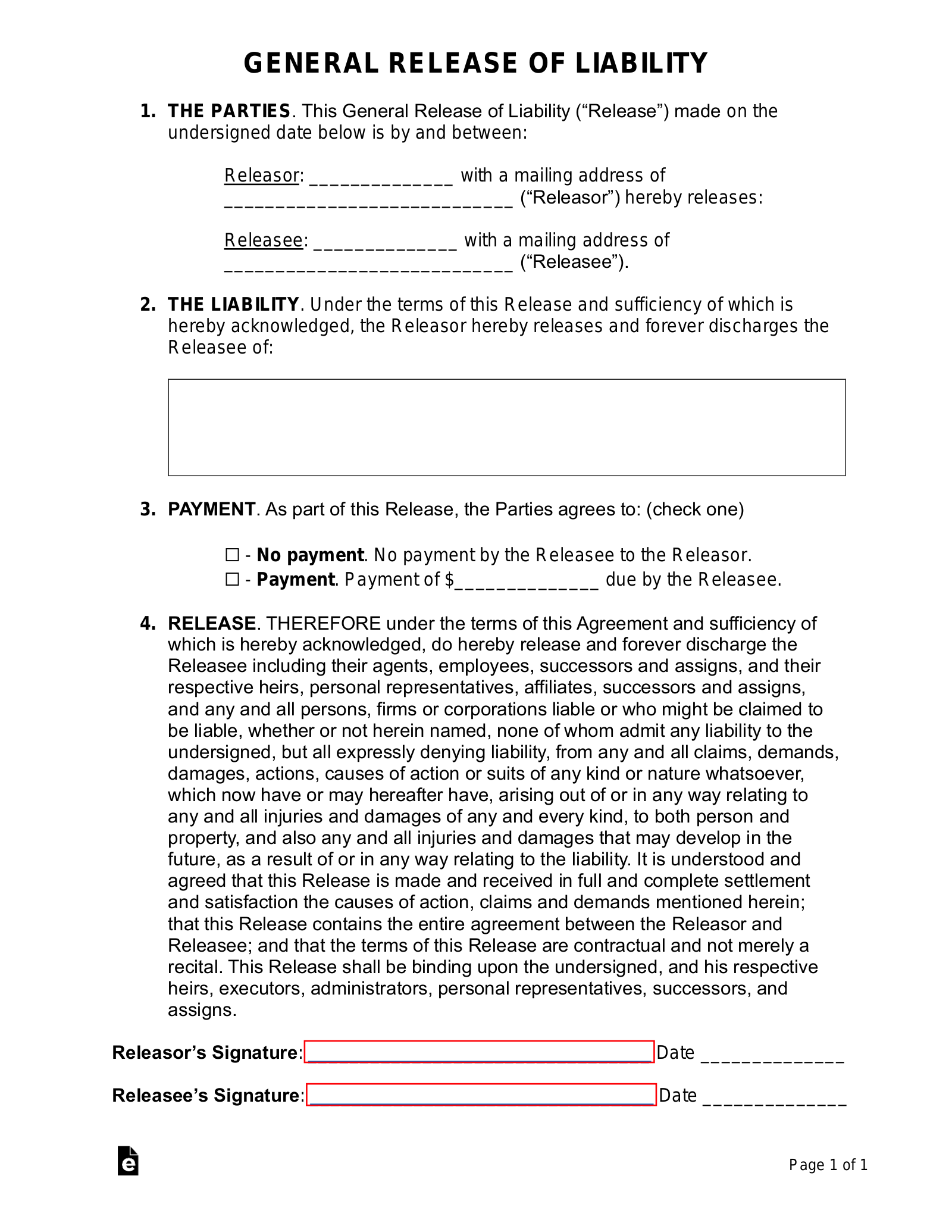 Free Printable Liability Waiver Form Printable Form Templates And Letter