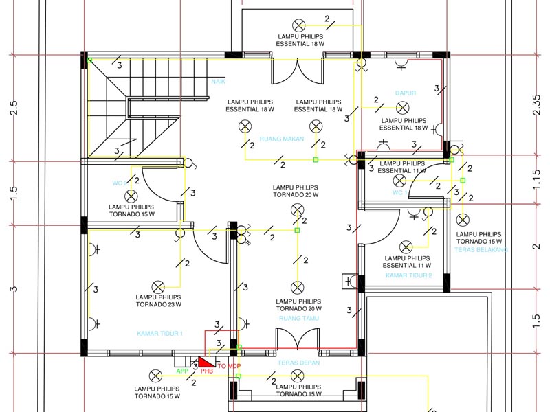 Denah Instalasi Listrik Rumah 2 Lantai Dwg Images And Photos Finder