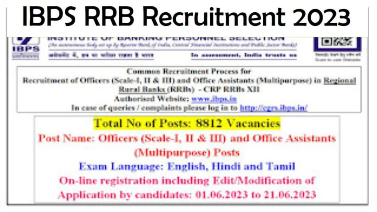 Ibps Recruitment 2023 For 8600 Vacancies Online Registration Exam