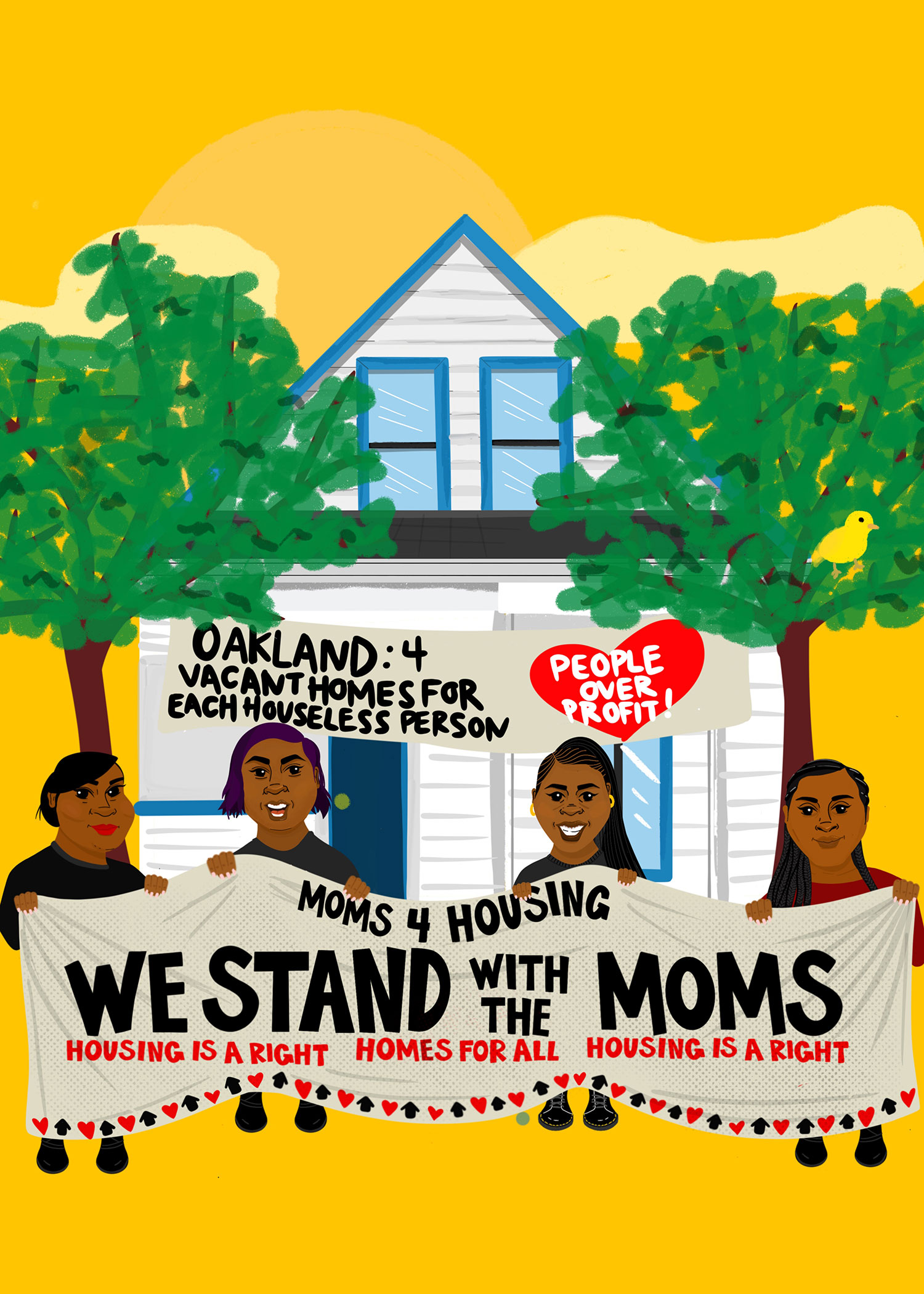 Editorial Cartoon We Stand With The Moms El Tecolote