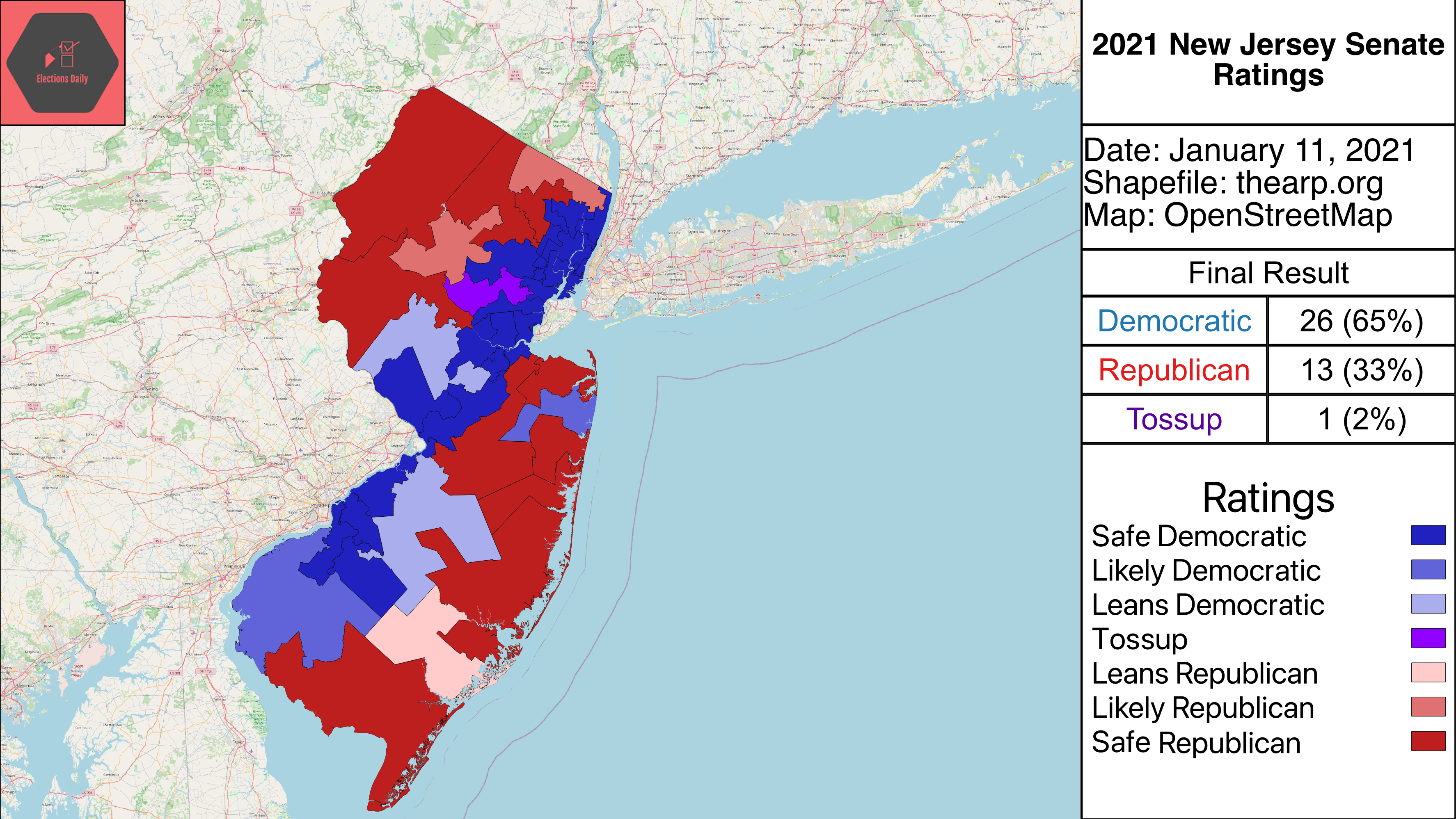 Elections Dailys Inaugural New Jersey 2021 Ratings Elections Daily