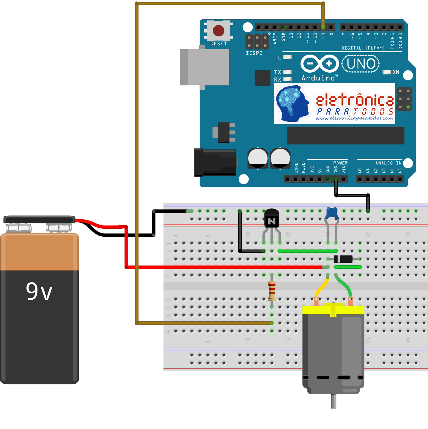 MÓdulo Driver Para Acionamento De Motores Dc Via Pwm Com Arduino Ou