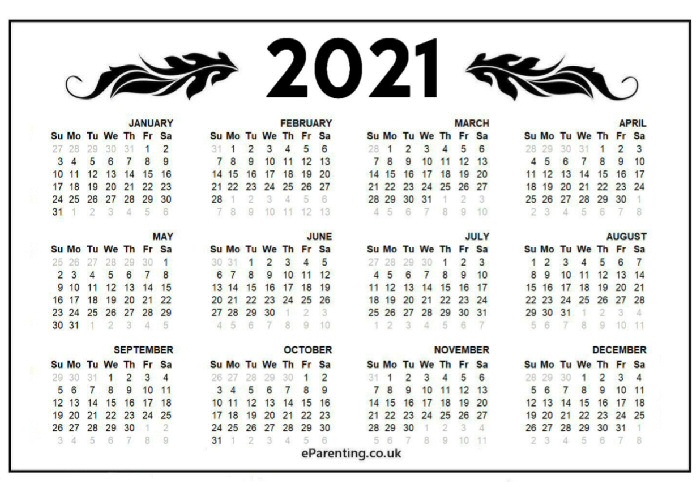 Easy Free Printable Calendars 2021 Cute 2021 Printable Calendar â