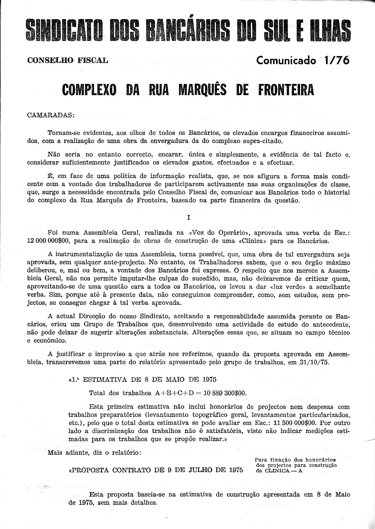 Sbsi 1976 Ephemera Biblioteca E Arquivo De José Pacheco Pereira