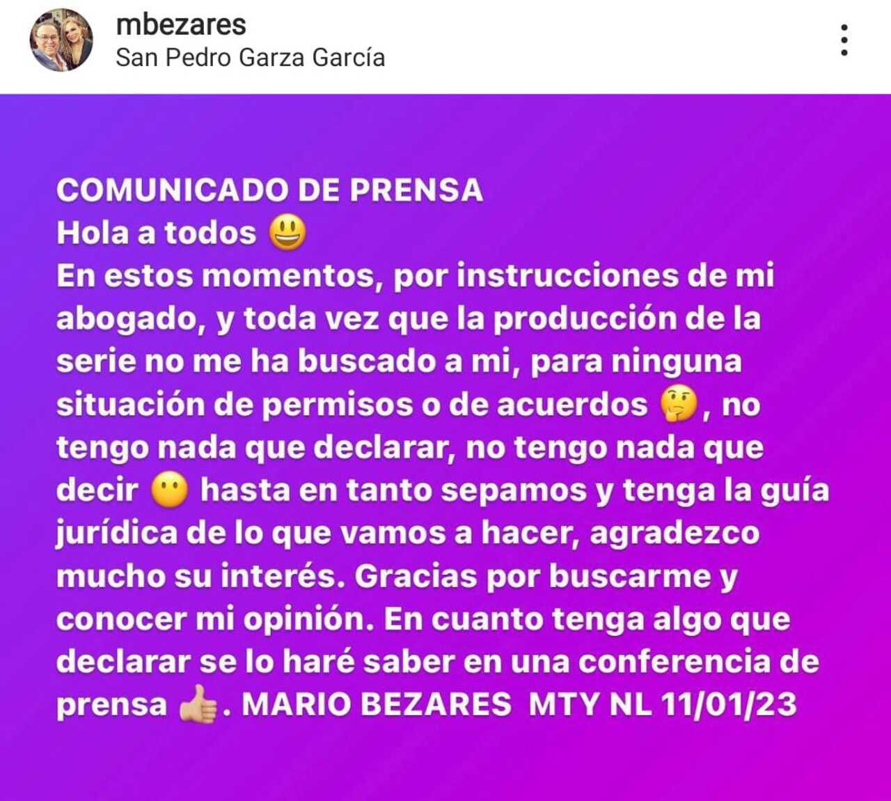 Mario Bezares Reacciona A Serie De Paco Stanley Y Revela No Me Han