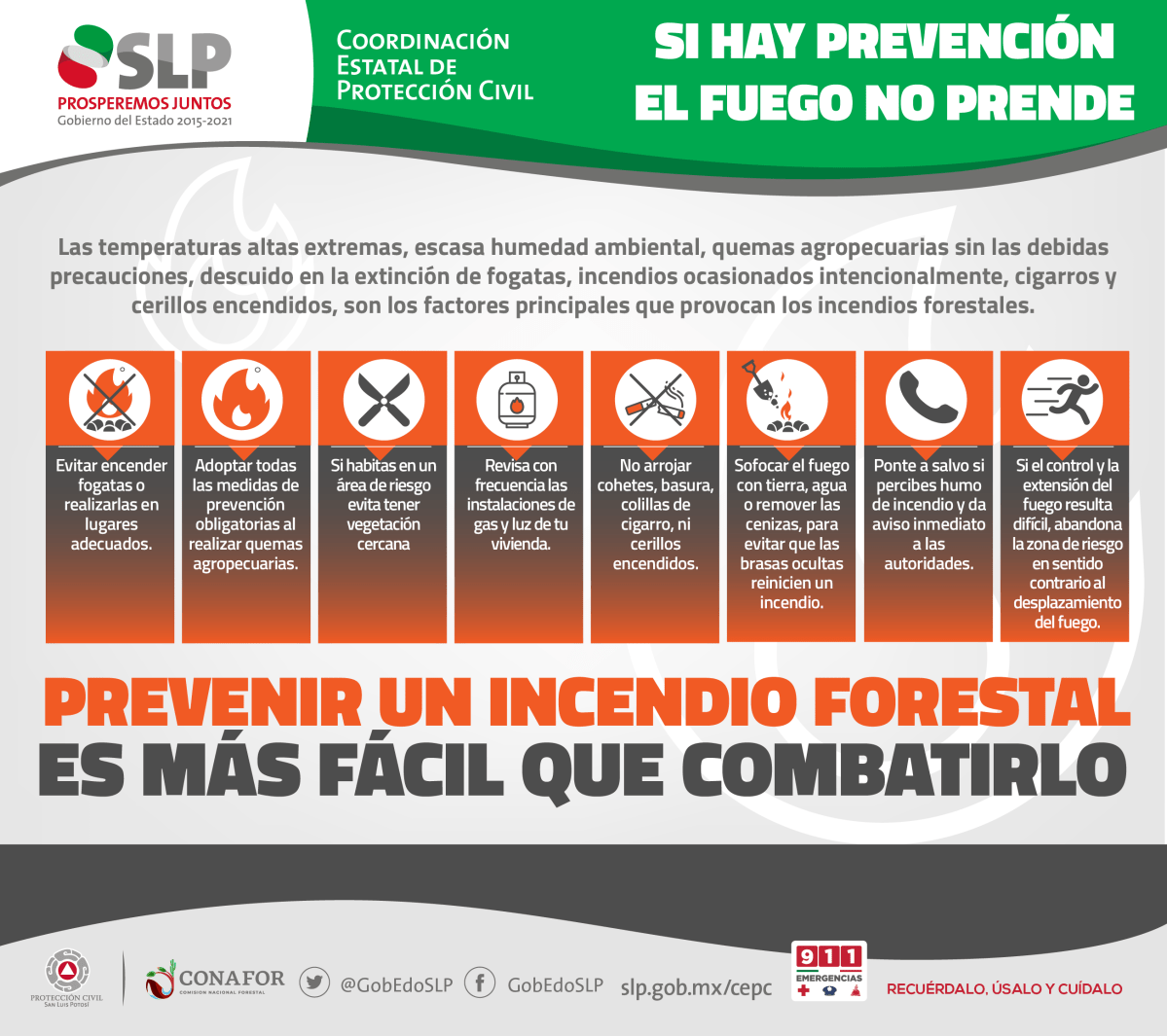 En El Combate Y Prevención De Incendios Forestales En Slp ¡no Bajamos