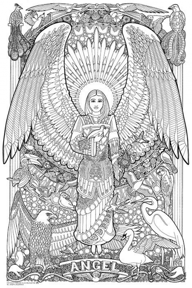 20 Free Printable Angel Coloring Pages For Adults