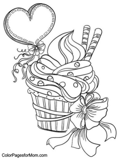 20 Free Printable Cupcake Coloring Pages