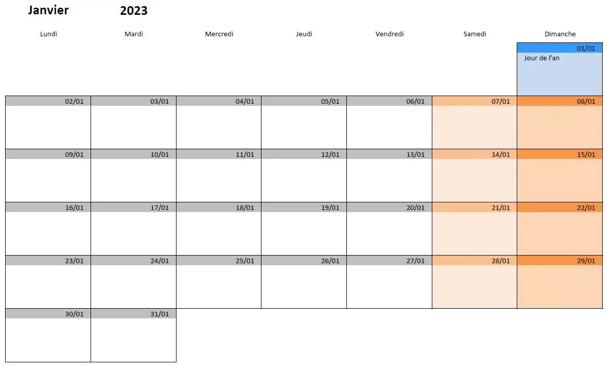 Calendrier 2023 Du Dimanche Au Samedi Get Calendrier 2023 Update