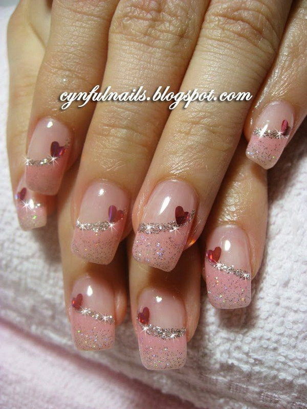 45 Romantic Heart Nail Art Designs For Creative Juice