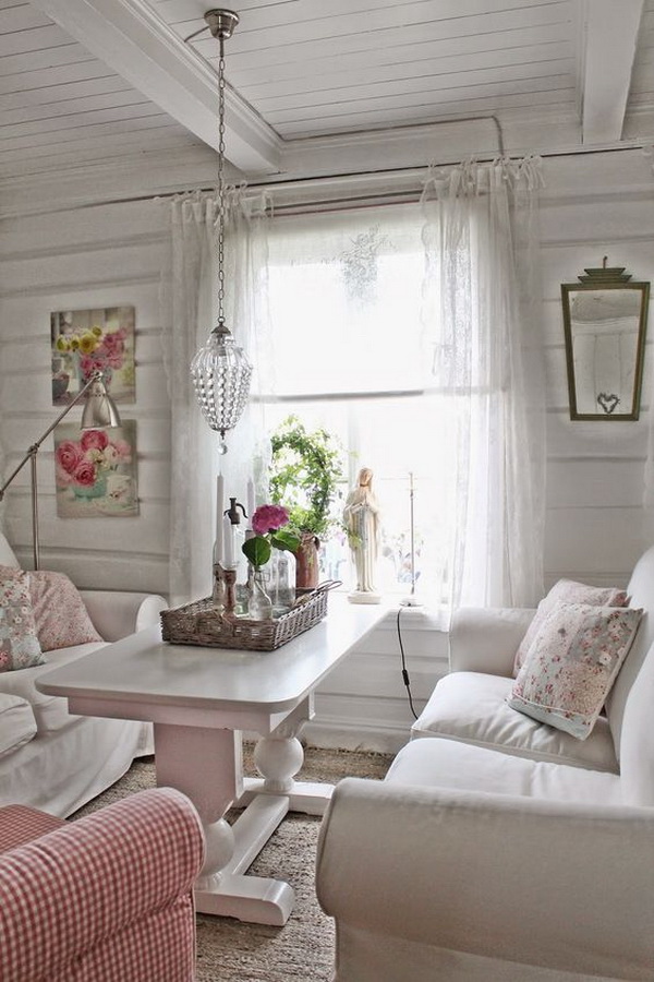 25 Charming Shabby Chic Living Room Decoration Ideas For Creative Juice