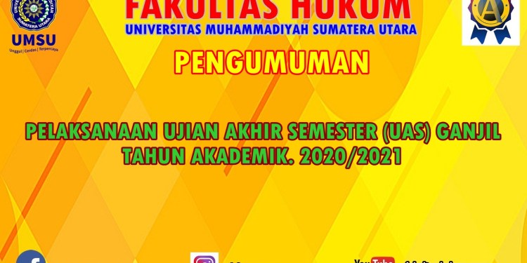 Pelaksanaan Ujian Akhir Semester Ganjil Tahun Akademik 20202021