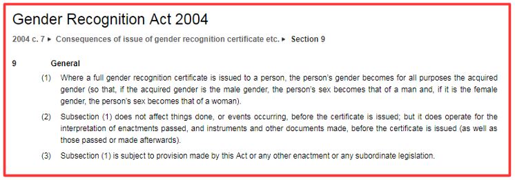 The Gender Recognition Act 2004