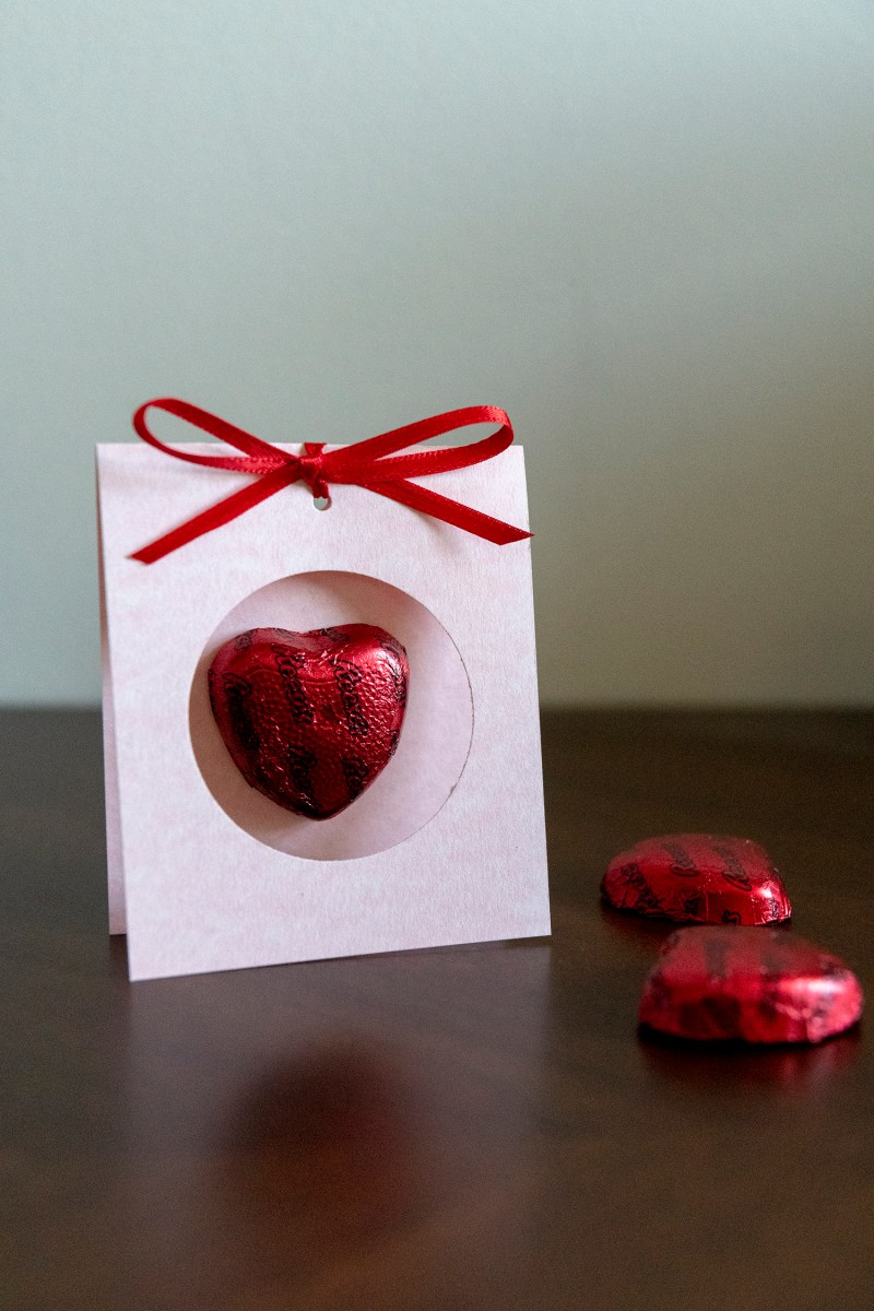 Easy Diy Valentine Card Project Chocolate Heart Holder Faking It