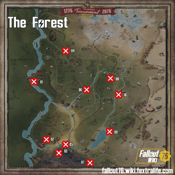 Fallout 76 Forest Treasure Map 8 Maps For You