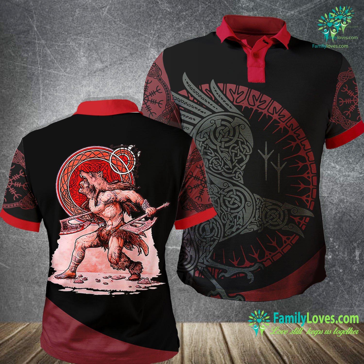 Viking Bags Ulfhednar Viking Wolf Viking Polo Shirt All Over Print