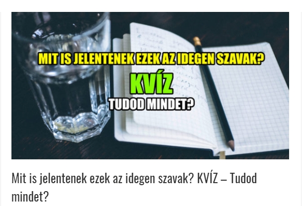 Mit Is Jelentenek Ezek Az Idegen Szavak KvÍz Tudod Mindet