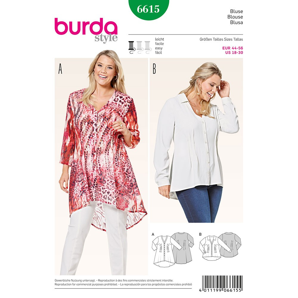 Sewing Patterns Plus Size Misses Plus Size Blouse Burda Sewing Pattern