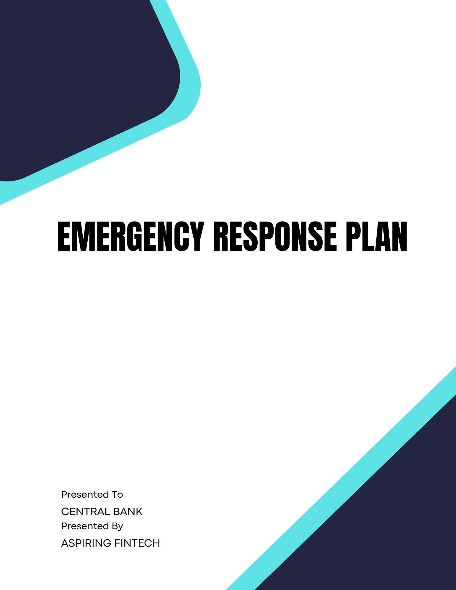 Emergency Response Plan Policy Template Banking And Fintech Policies