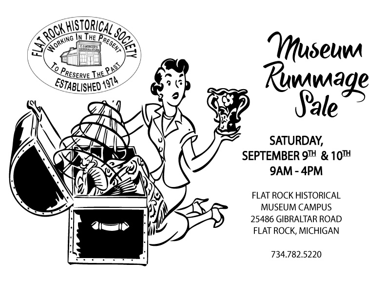 Museum Rummage Sale Flat Rock Historical Society