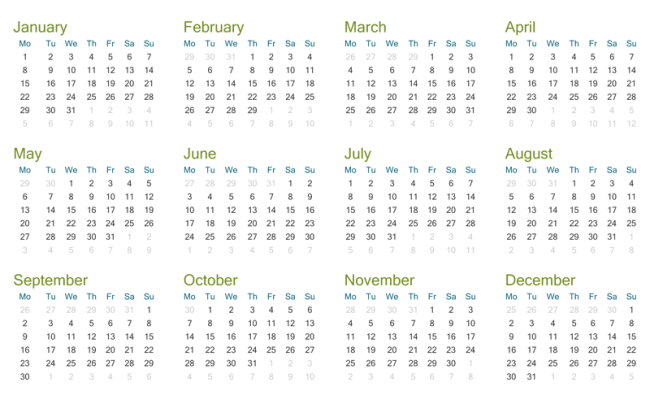 2024 Yearly Calendar 2024 Yearly Calendar 2024 Printable Yearly