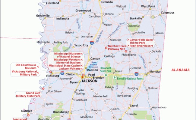 Mississippi State Parks Map Printable Map Otosection