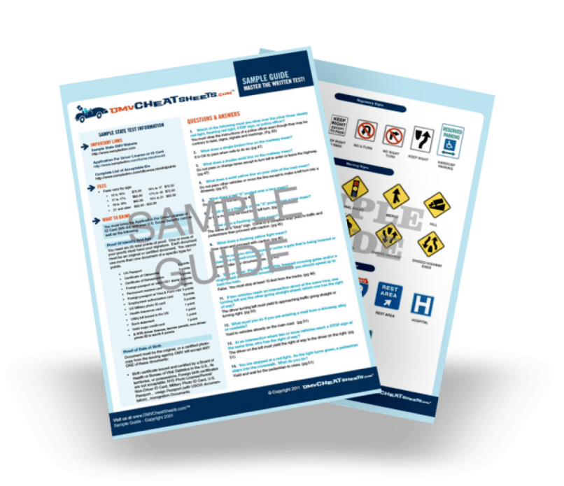 Ma Motorcycle Permit Test Cheat Sheet