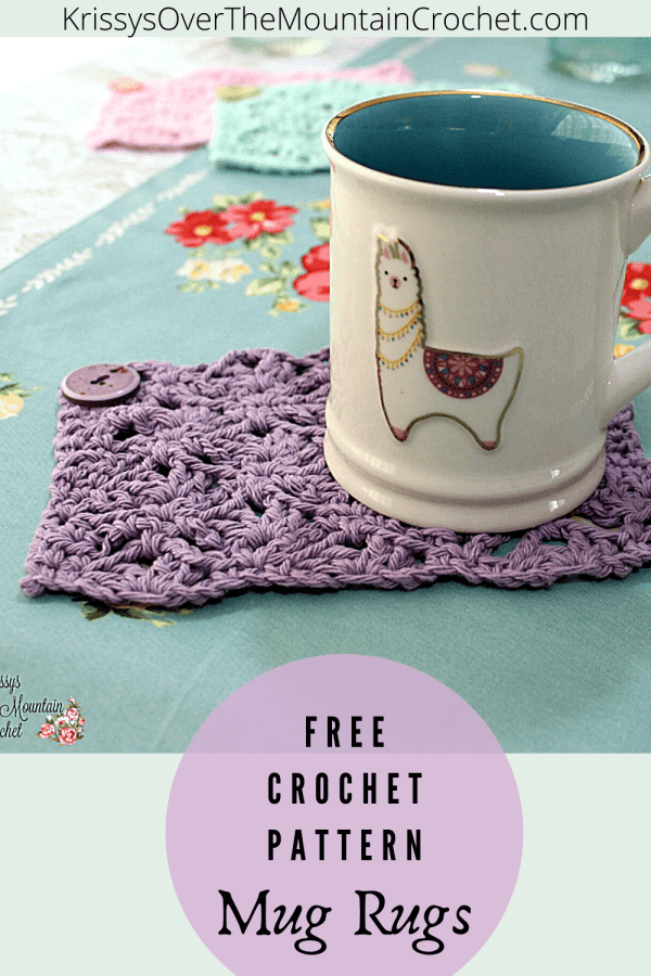 Mug Rug Easy Crochet Pattern Krissys Over The Mountain Crochet