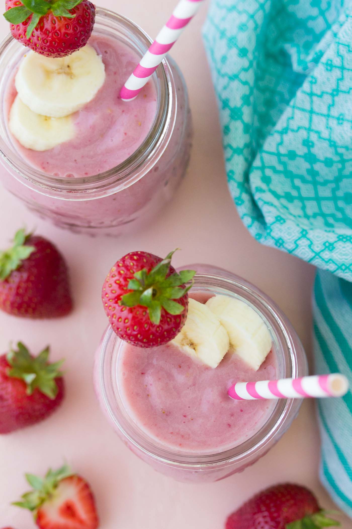 Strawberry Banana Smoothie Recipe Kristines Kitchen