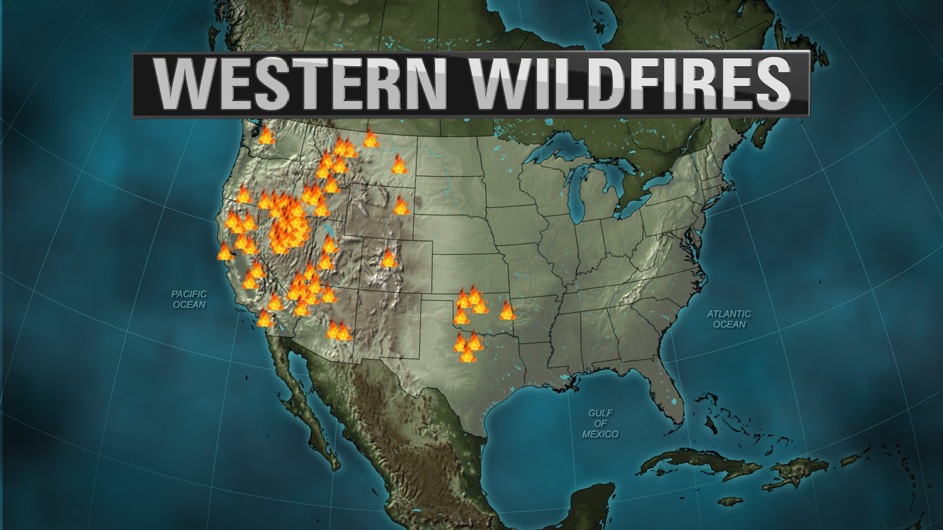 Western States Wildfires Map