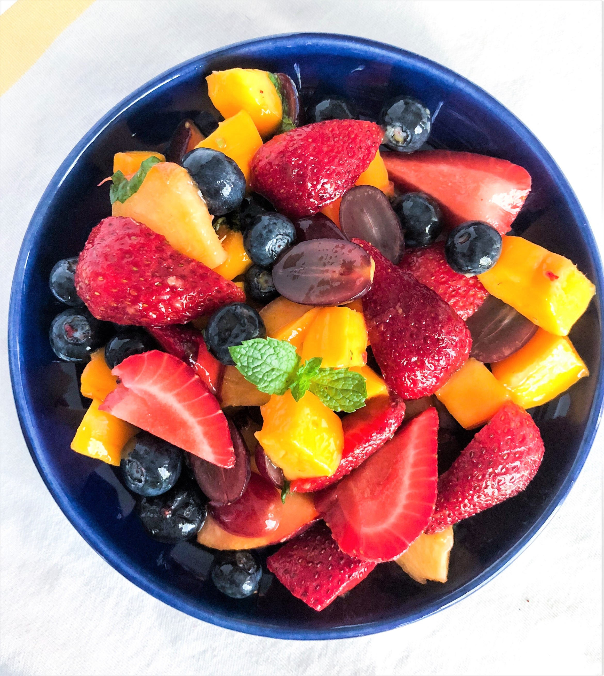 Easy Summer Fruit Salad With Honey Mint Dressing The Kitchen Docs