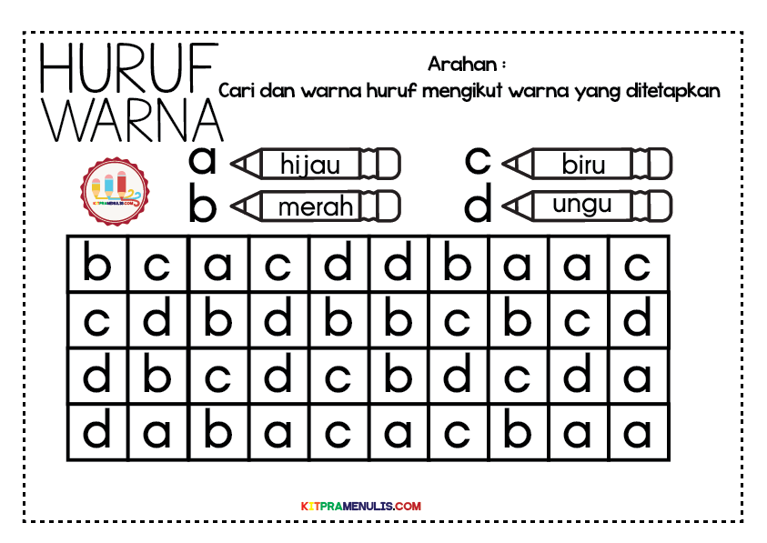 Lembaran Kerja Prasekolah Menulis Abc Latihan Menulis Huruf Besar