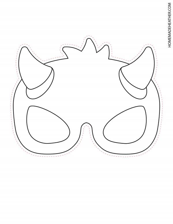 Free Printable Halloween Mask Coloring Pages