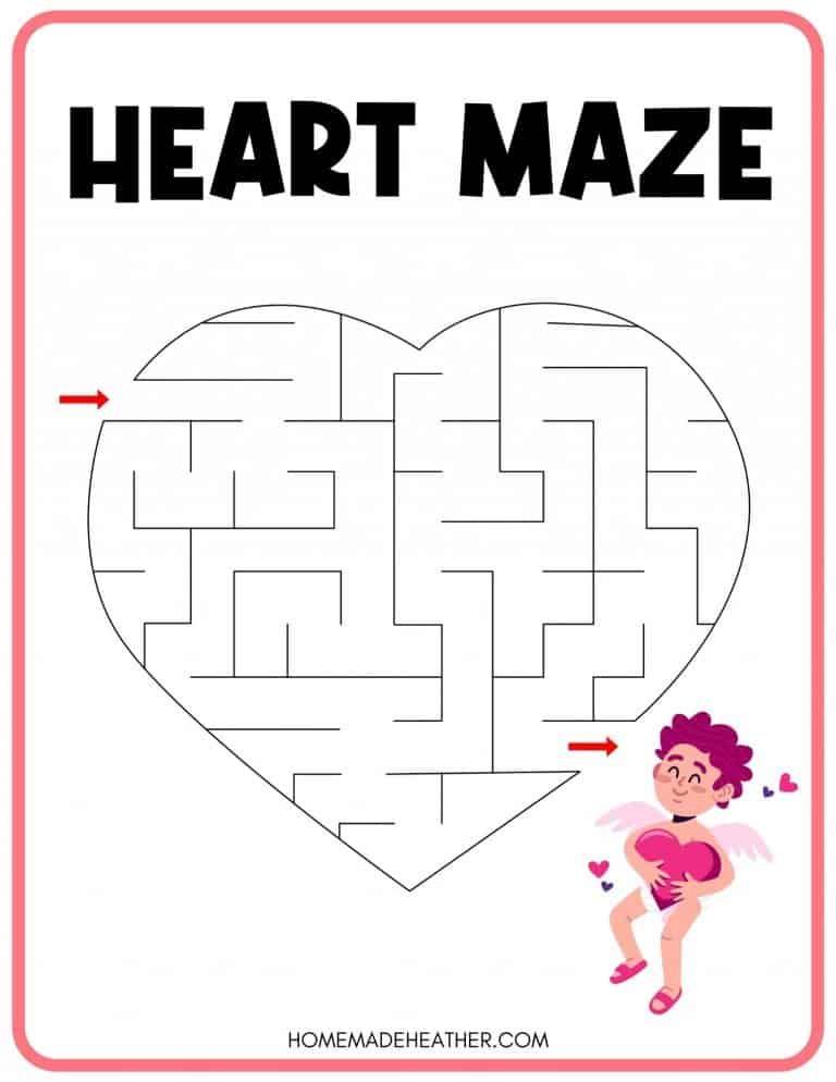 Free Valentine Activity Printables Homemade Heather