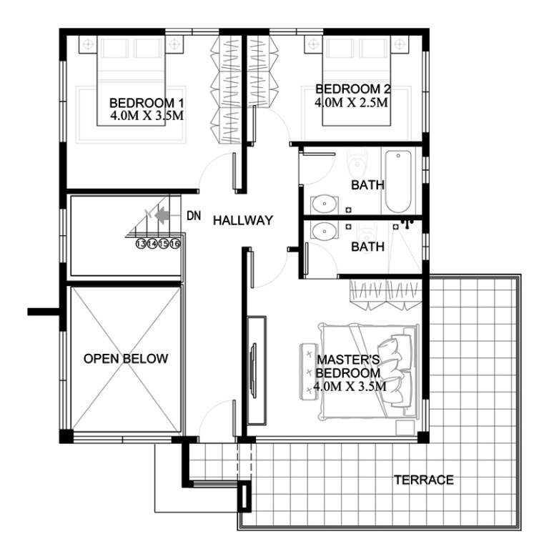 Home Design Plan 16x19m With 4 Bedrooms Home Ideas