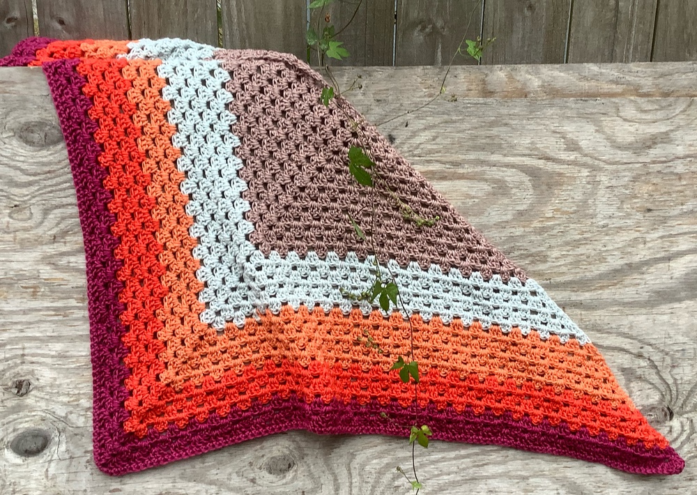 Granny Triangle Crochet Shawl Super Easy For Absolute Beginners