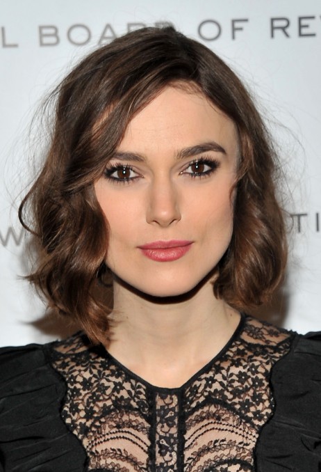 Keira Knightley Hairstyles Adorable Bob With Mussed Spiral Curls