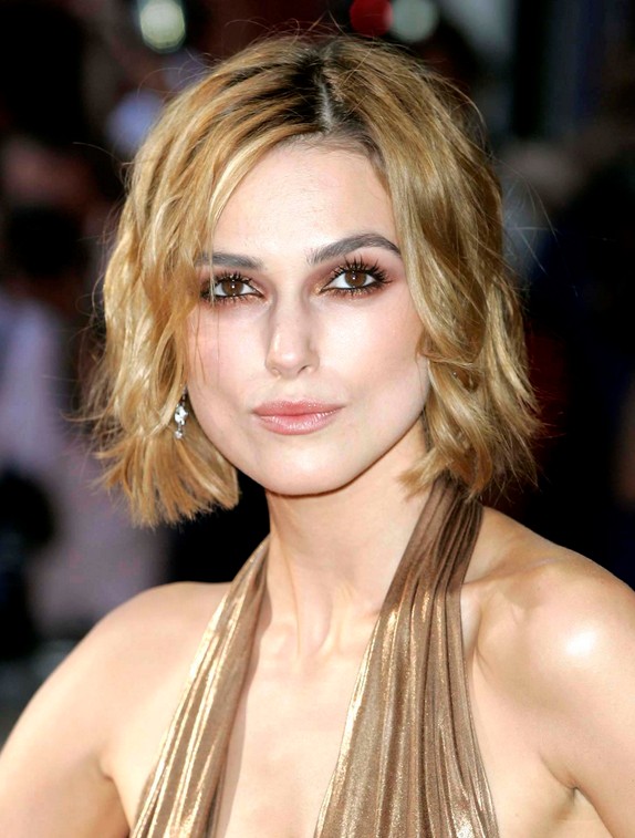 Celebrity Short Curly Bob Hairstyle Keira Knightley Hairstyles